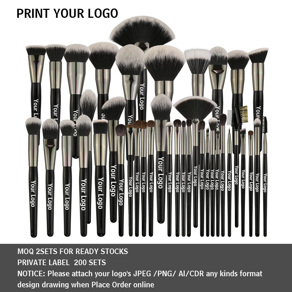 Beili Cosmetic Makeup Brush Set Factory Luxury Vegan Fan Foundation Powder Blender Pinceau De