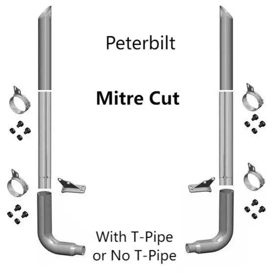 6 Inch Semi Truck Exhaust Stack Kits - Durable & Efficient