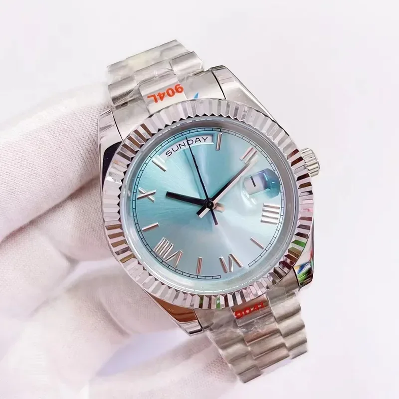 Mens Watch Baby Blue Dial Automatic Movement 41MM Men Watch Watches ...
