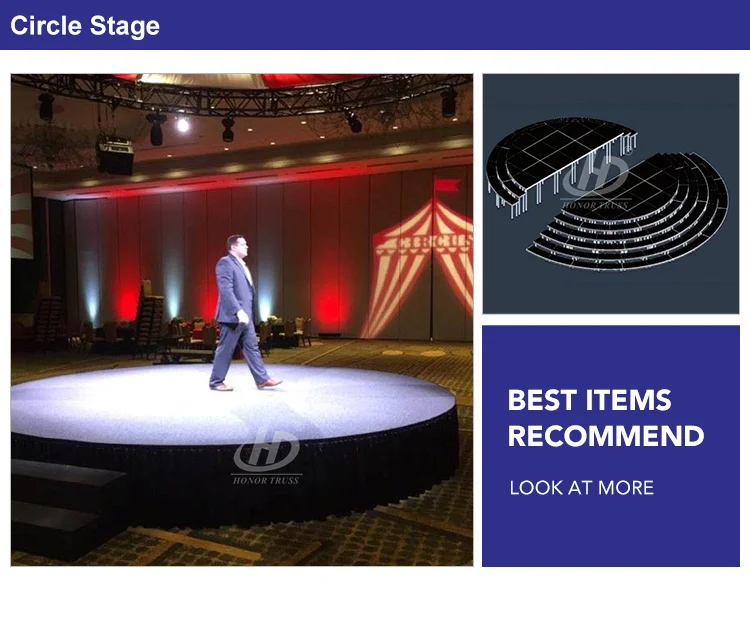 Portable Aluminum Stage with Adjustable Height for Mobile Lighting ...
