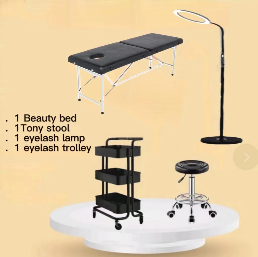 Beauty Salon Furniture Four Piece Set Eyelash Trolley Beauty Massage ...