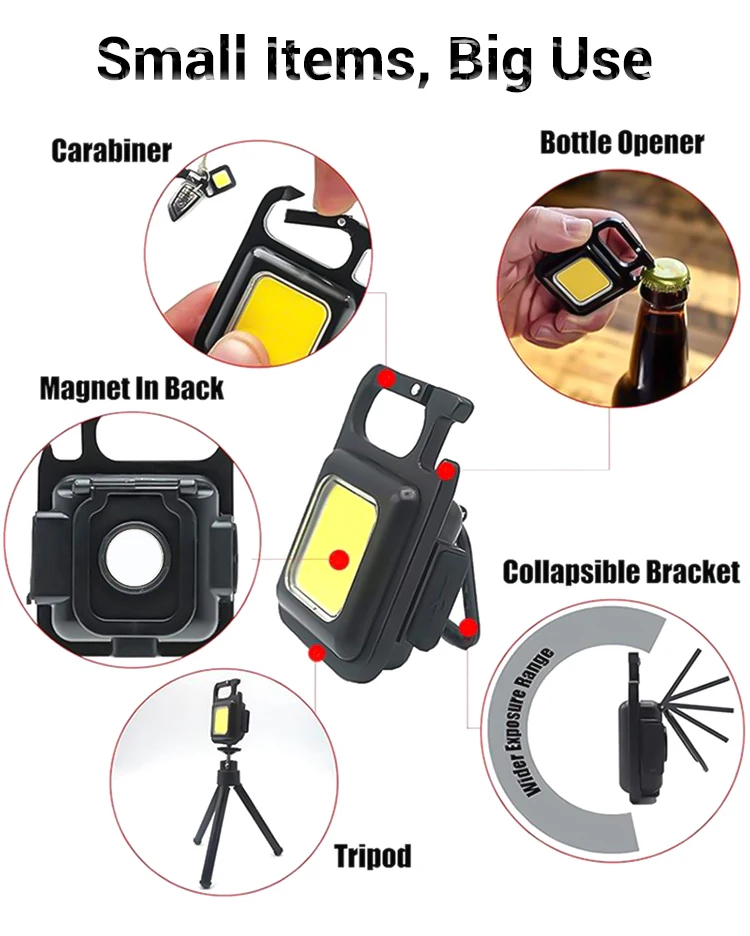Multifunctional Outdoor Portable Usb Cob Work Light Inspection Light ...