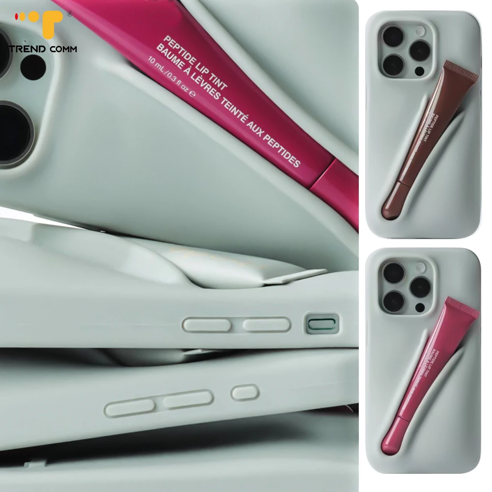 Lip Gloss Silicone Holder Balm In Phone Case For Iphone 15 Pro Max Buy Lip Case Lip Gloss