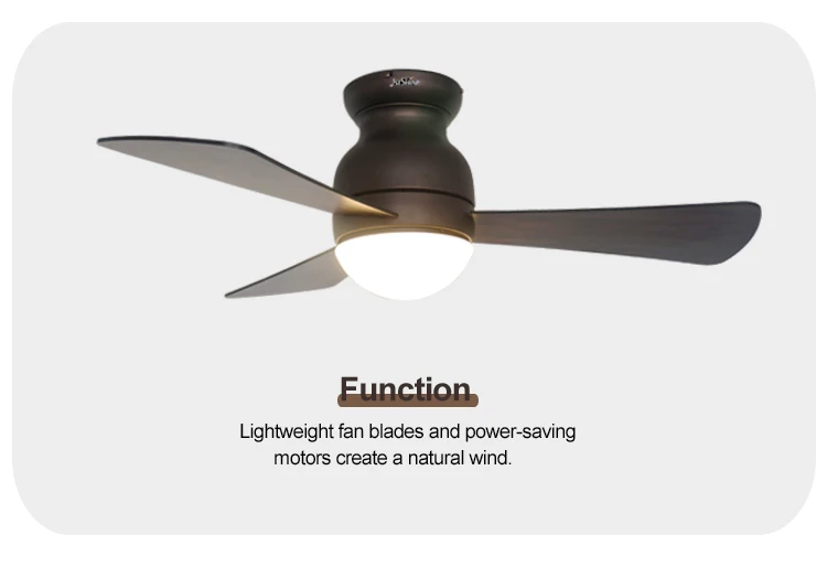 1stshine Ceiling Fan Wood Smart Remote Control 5 Speeds Led Ceiling Fan ...