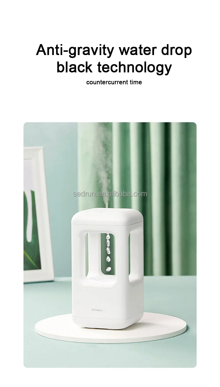 2022 Innovative Cool Mist Nebulizer Anti Gravity Water Drop Diffuser ...