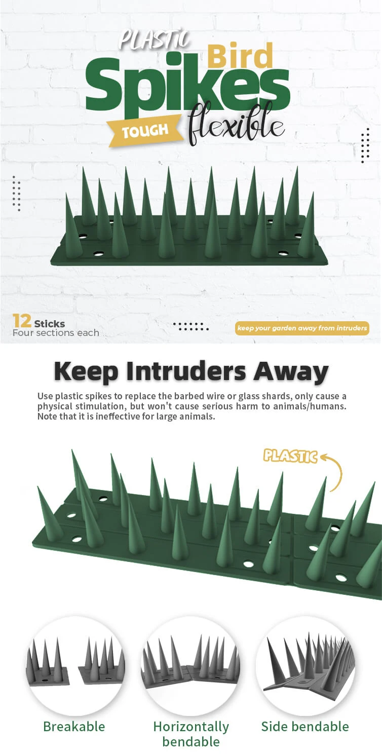 Defender Spikes Plastic Bird Spikes For Pigeons And Other Small Birds ...