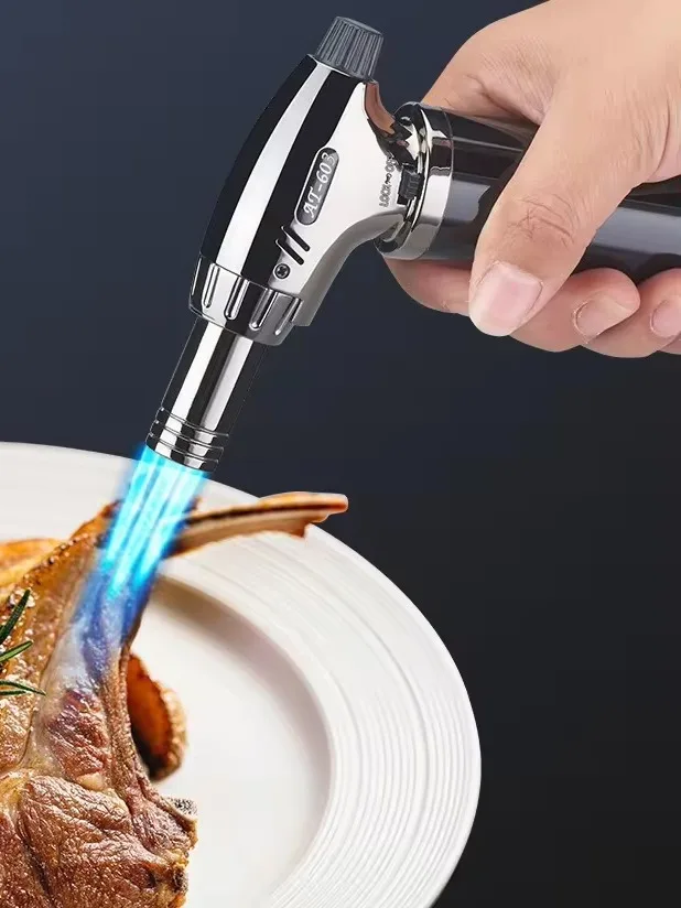 Adjustable Flame Gas Kitchen Butane Blow Jet Torch Lighter Inflatable ...