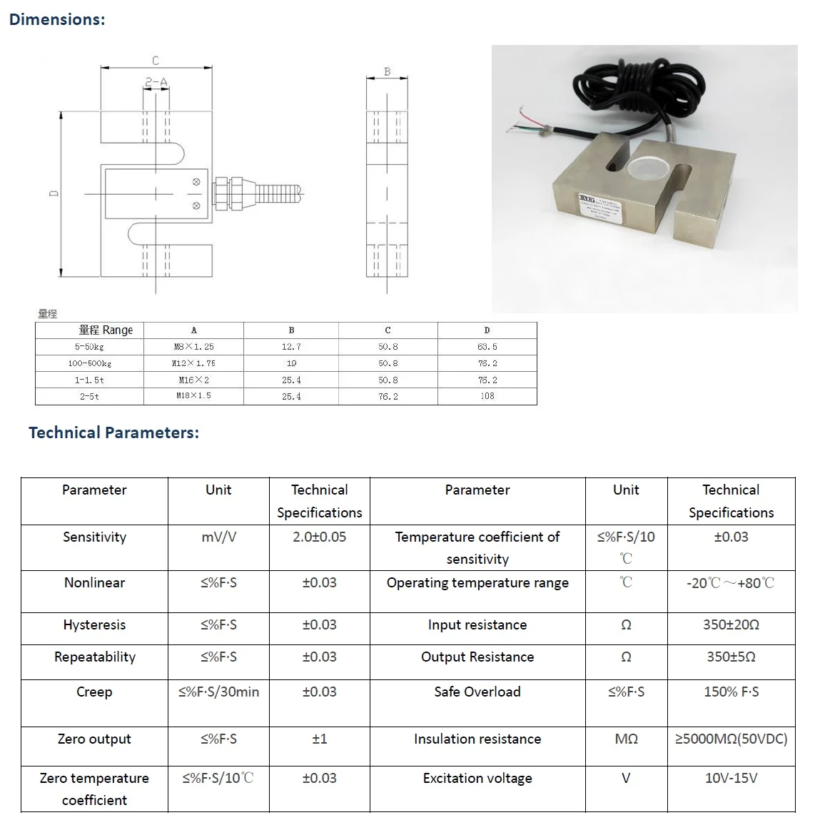 CALT Load Cell Weight Sensor 10KG DYLY-103 - Reliable Performance