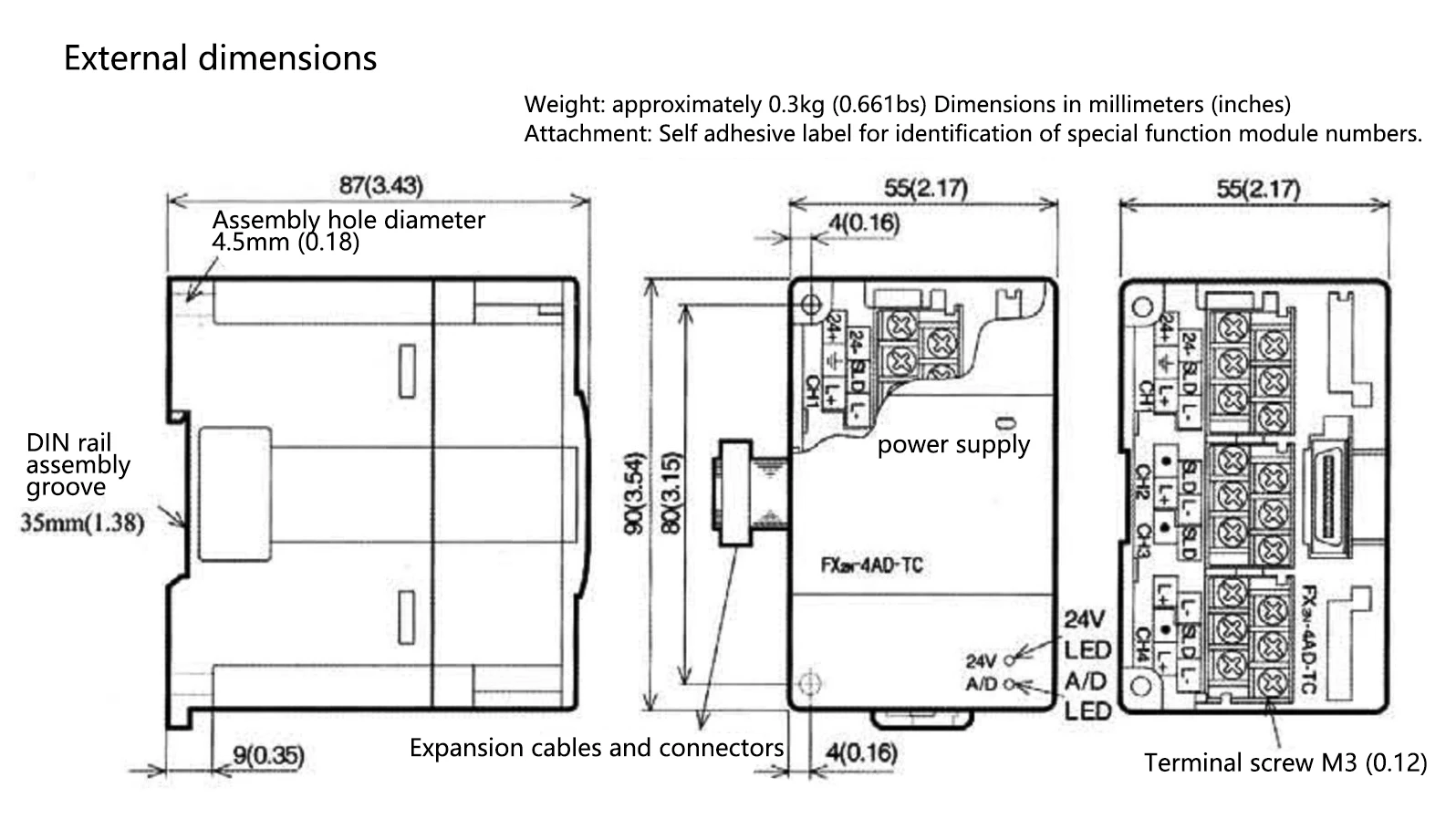 Mitsubishi Plc Fx2n Series Plc Analog Input Module Fx2n-4ad-tc - Buy ...