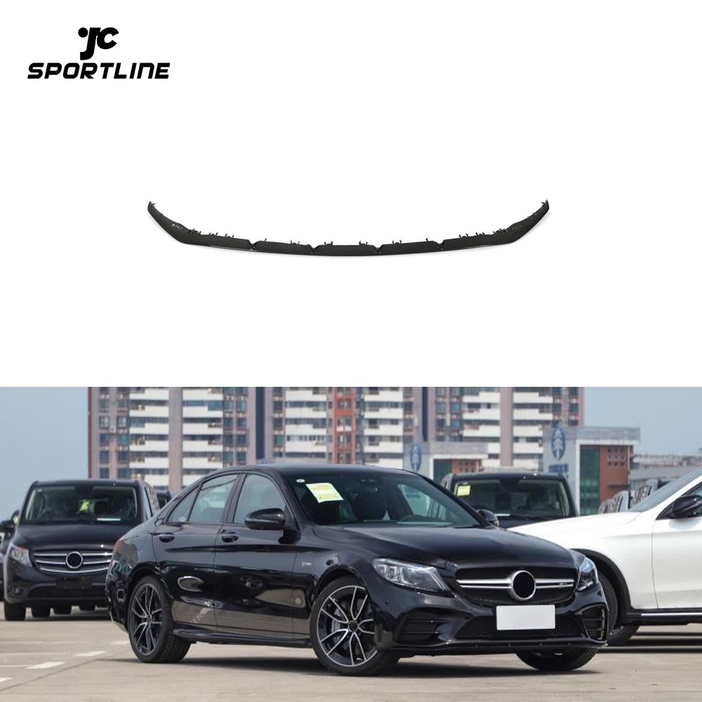 Dry Carbon Facelift W205 C43 Front Lower Lip For Mercedes Benz W205 ...
