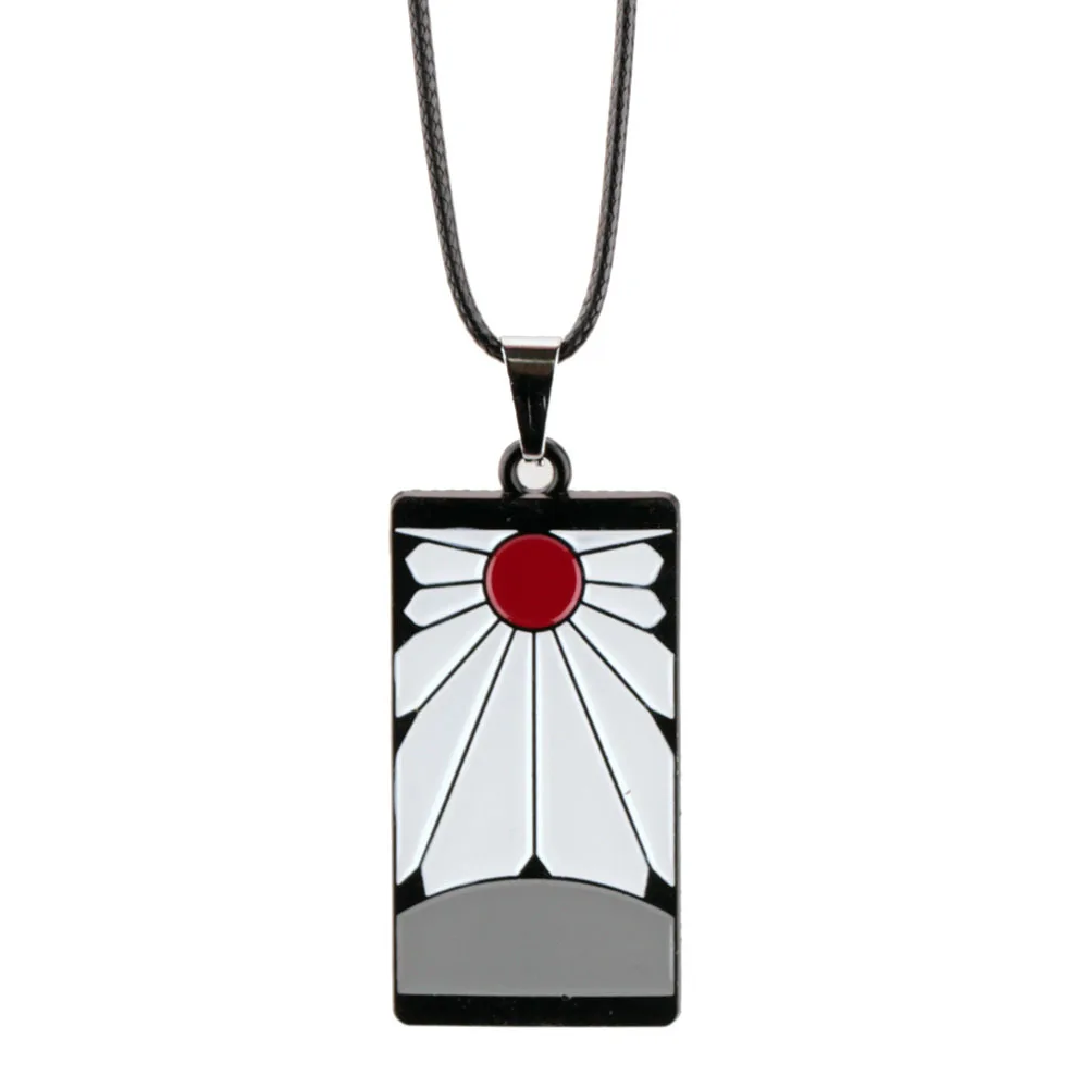 Anime Demon Slayer Necklace Tanjiro Kamado Pendant with Rope Chain ...
