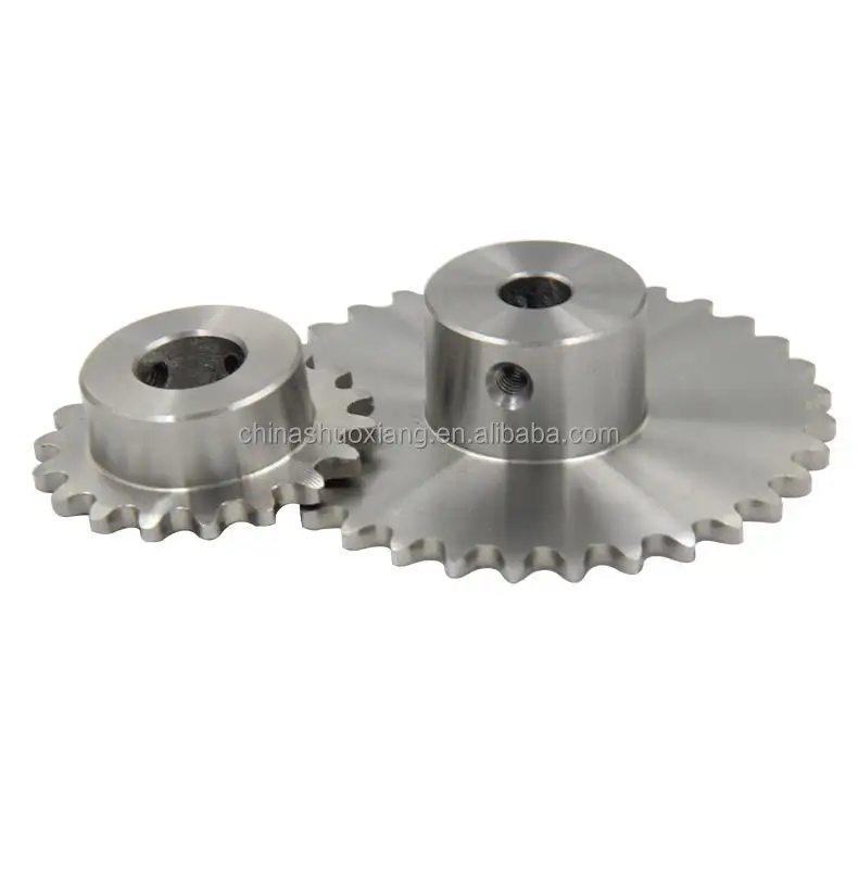 45# Steel Industrial Roller Chain Sprocket 10-32 Teeth With Keyway For ...