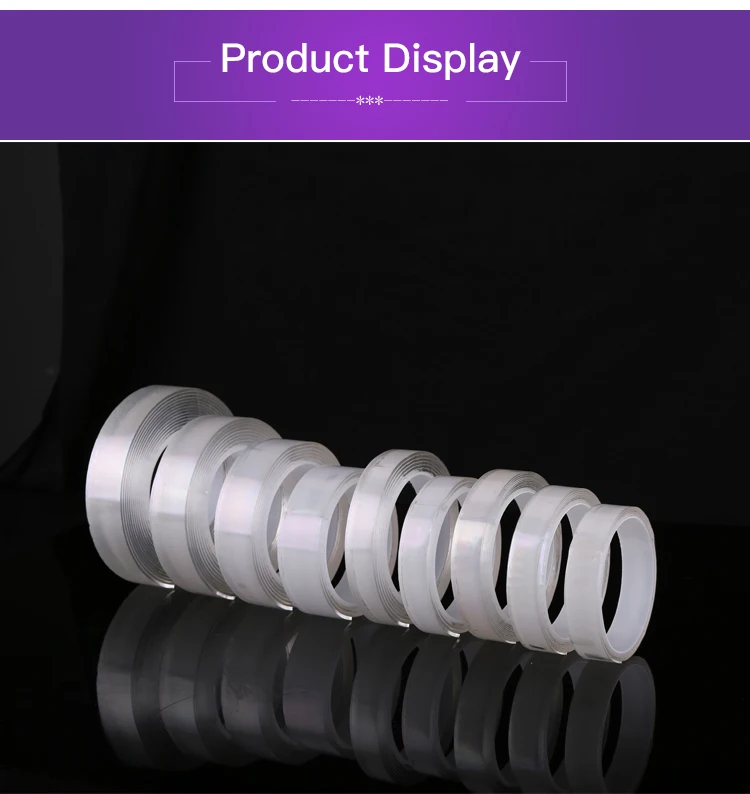 Reusable Acrylic Adhesive Nano Suction Tape Strong Viscosity Washable ...