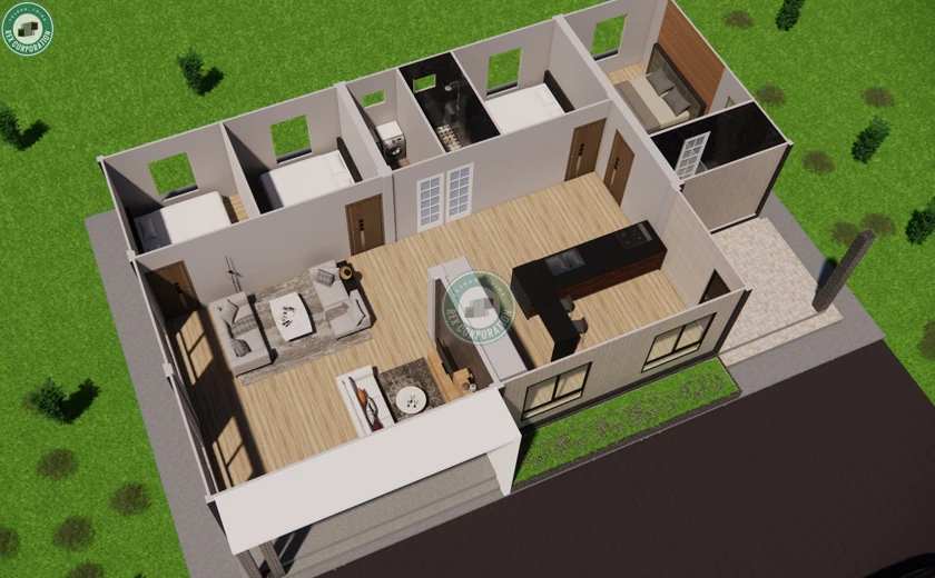 4 Bedroom Modular Home - Modern, Prefabricated Design