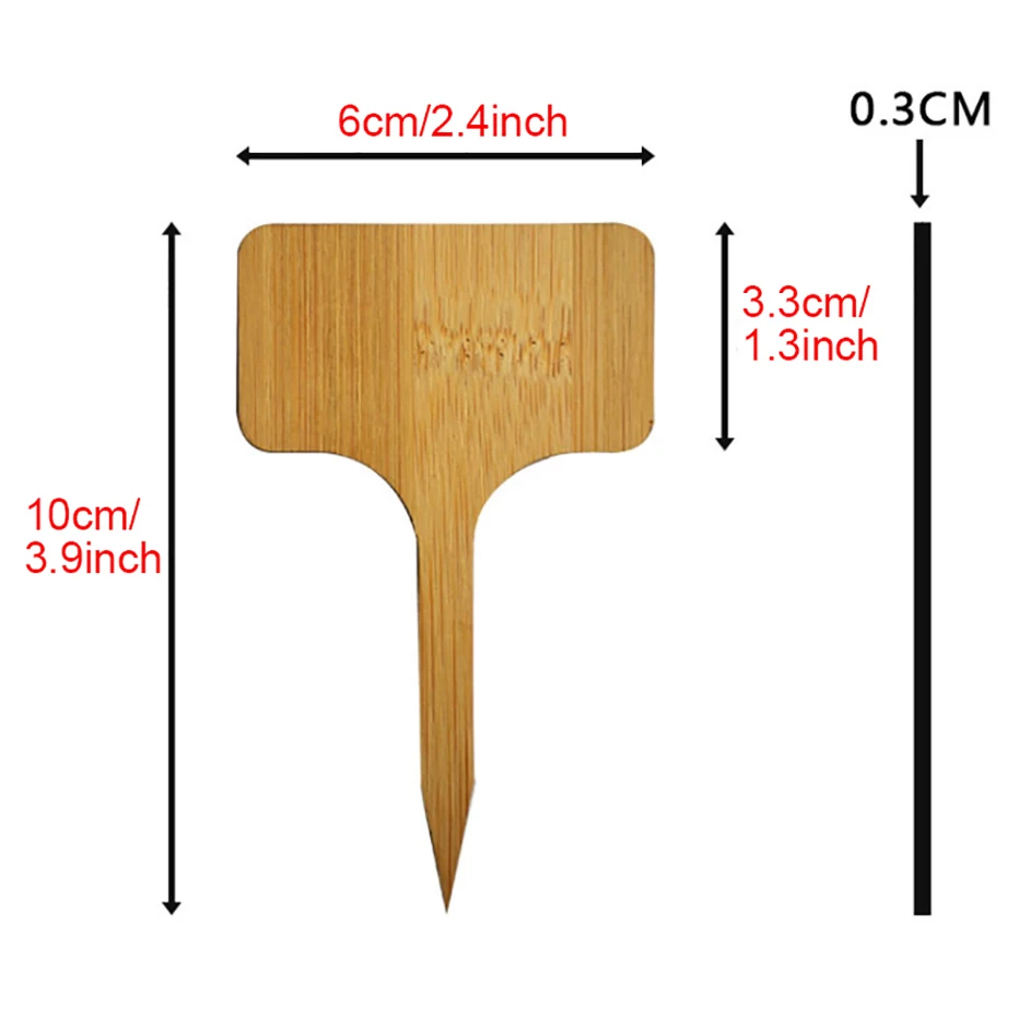 Bamboo Plant Labels Garden Plants Flowers Markers Tags Eco-Friendly ...