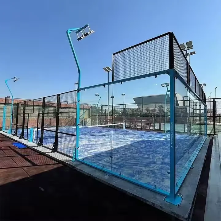 Outdoor Padel Court Full Set Stainless Steel Frame Tempered Glass Panel ...