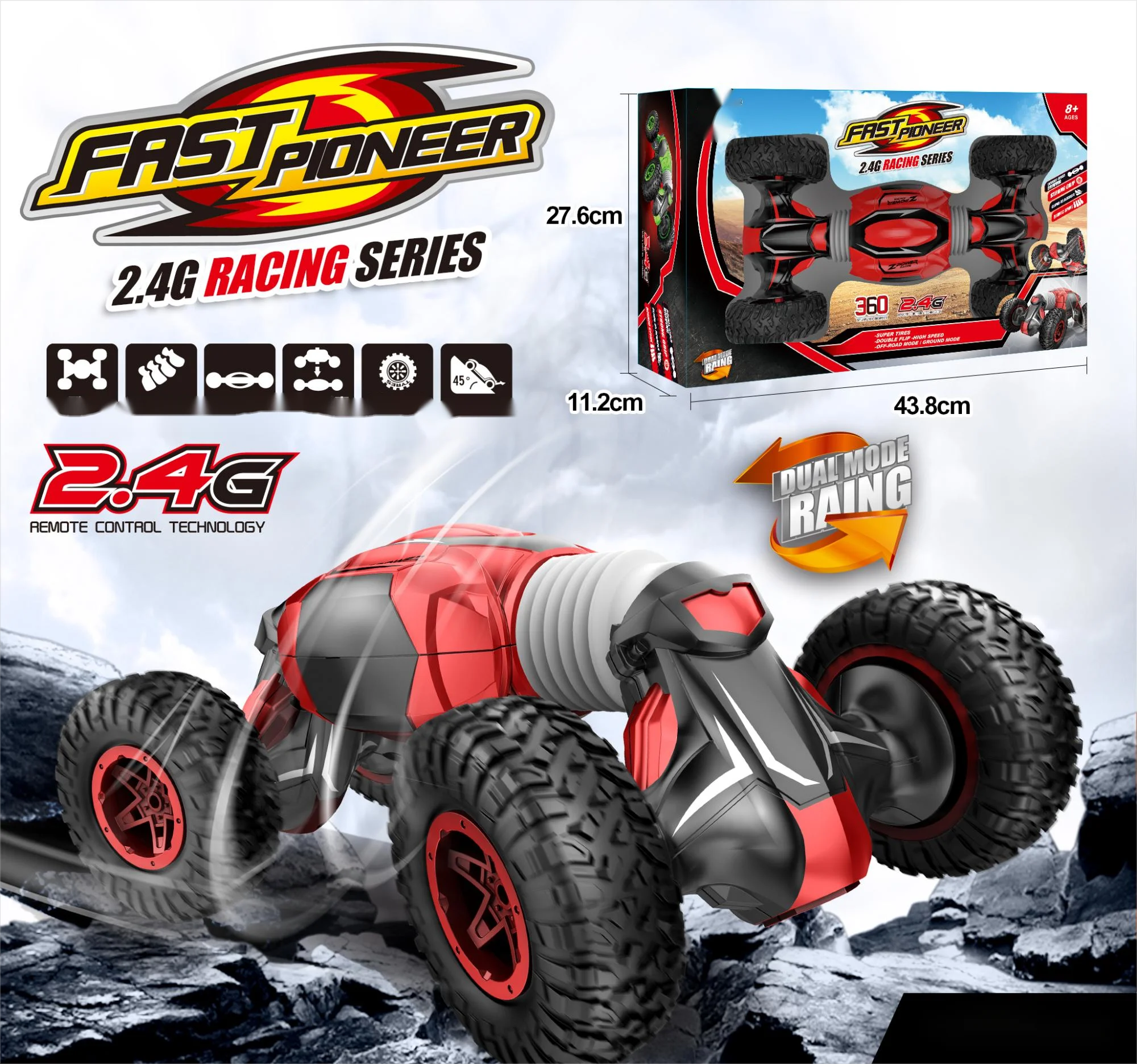 1:14 RC Car Off Road High Speed Climbing Desert Drift Twist RC Car ...