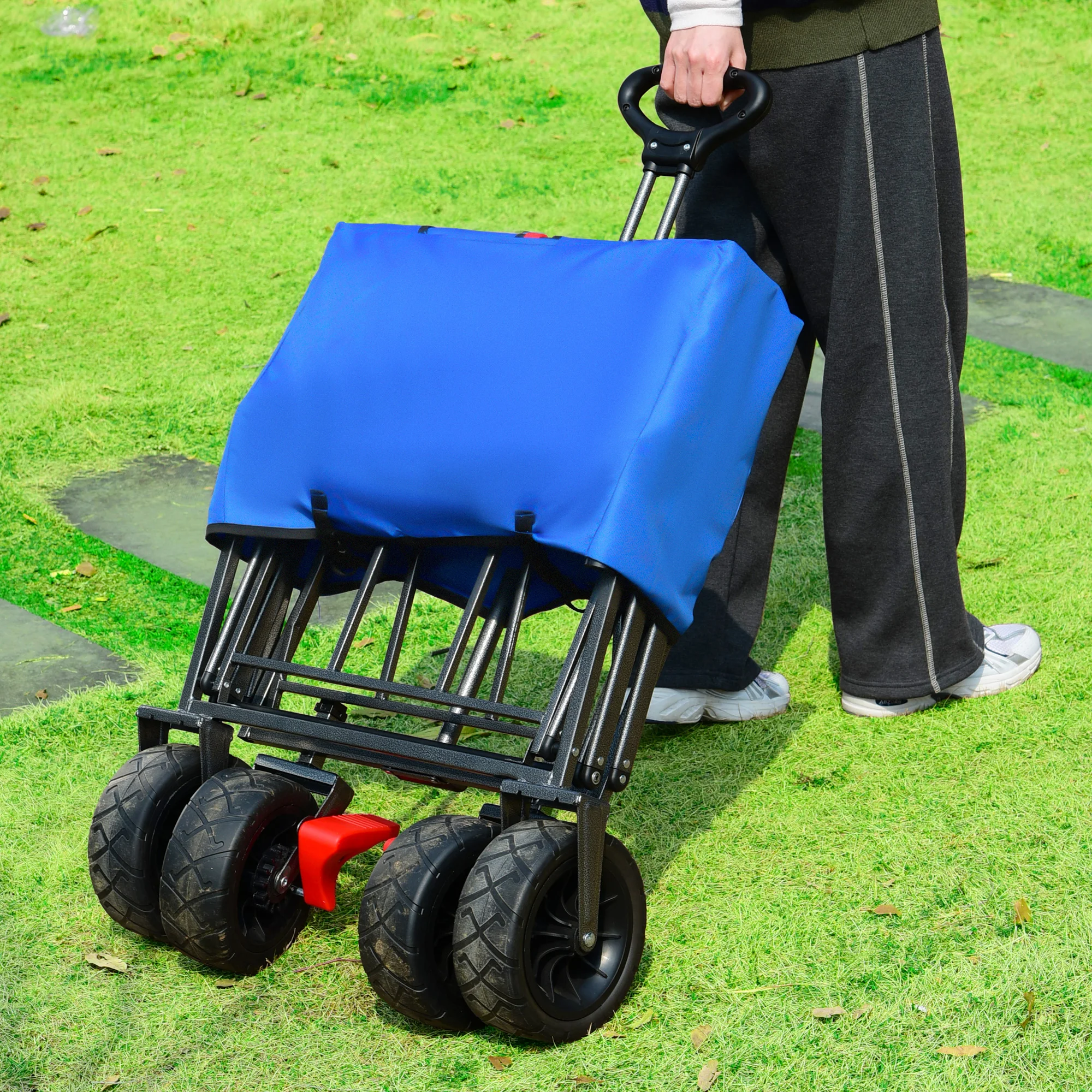 Collapsible Canopy Wagon - Heavy Duty Utility Outdoor Cart