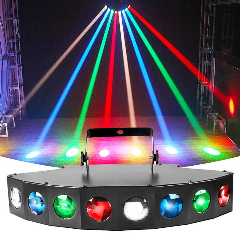 Professional Fan-shaped Led Eight-eye Beam Lights Party Disco Dj Bar ...