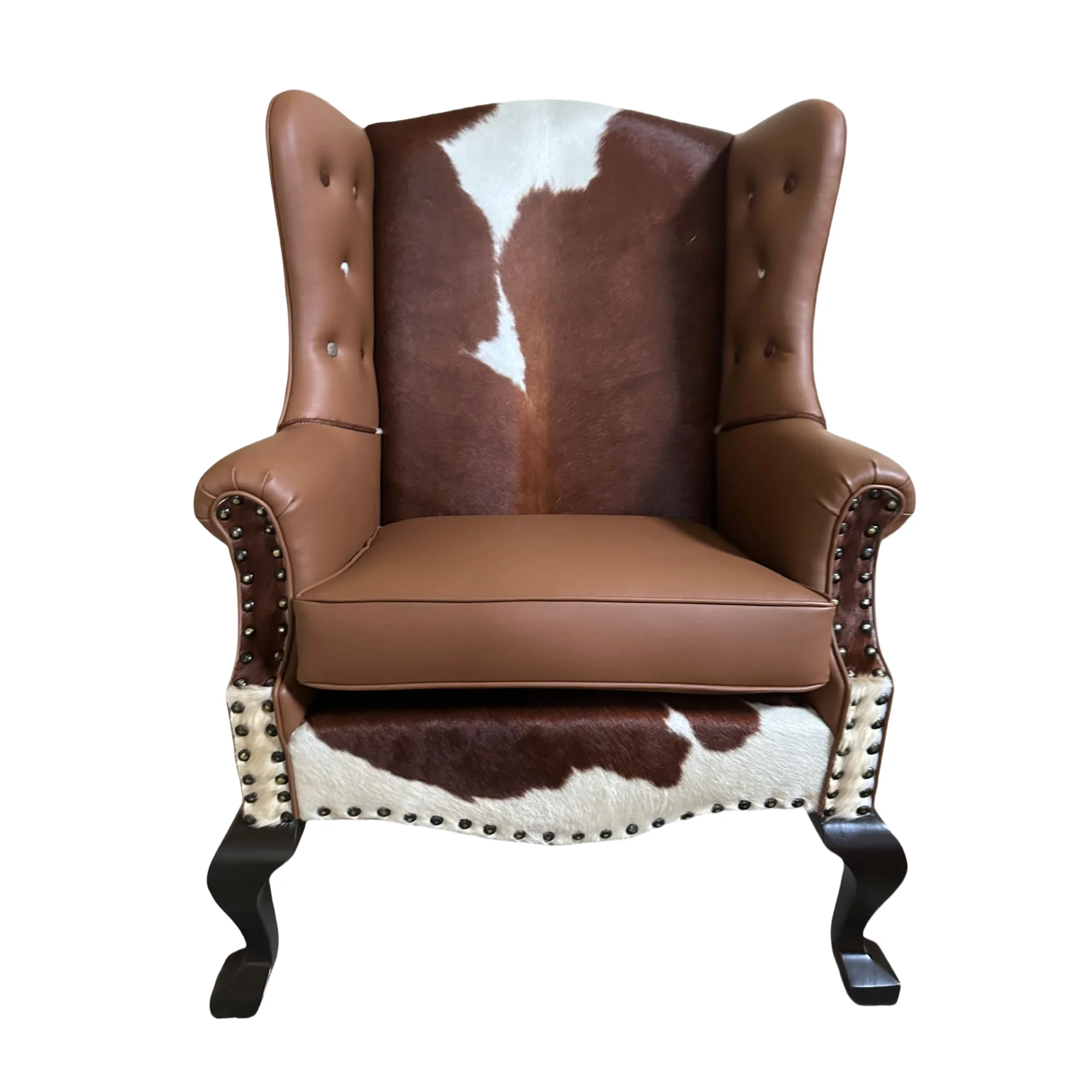 American Style Vintage Cowhide Fax Fur Cow Print Sofa