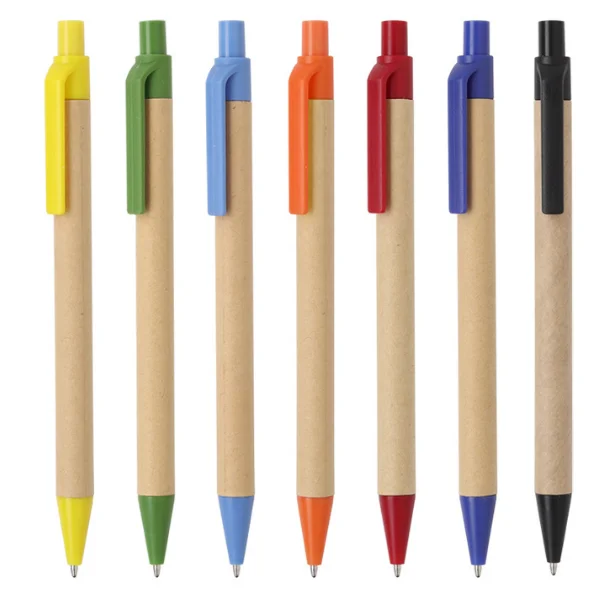 School Office Writing Kraft Paper Pen Custom Ecologic Recycled Reusable ...