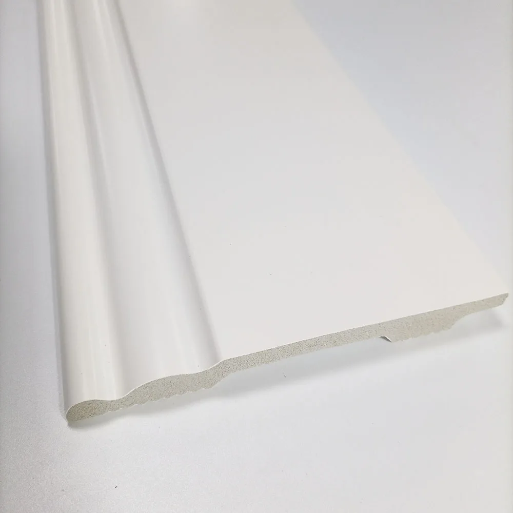 White Sample Style PVC Skirting PS Moulding Cornice Ceiling Profile PS ...