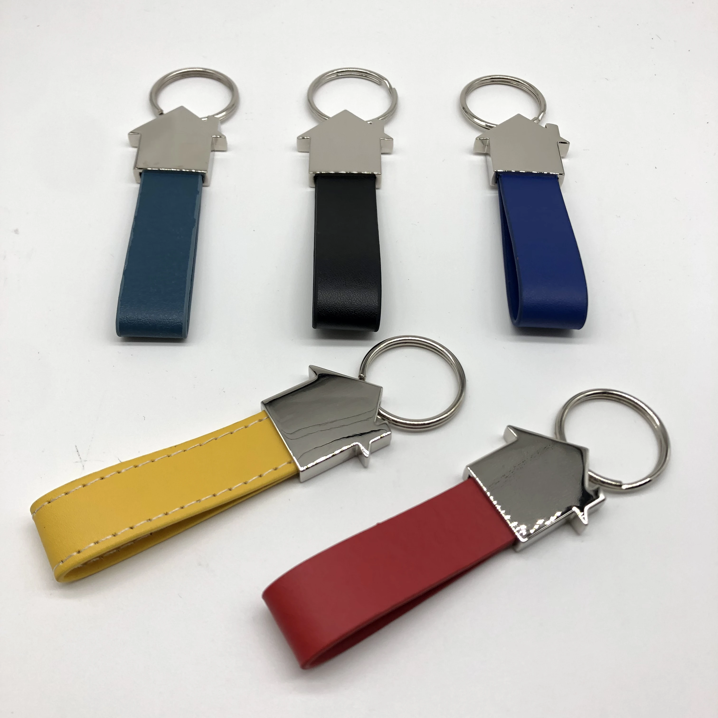 Factory Custom Bulk Metal Branded Leather Key Chain Luxury Leather Car ...