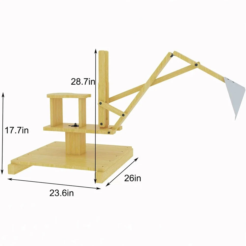 Kids Playground Equipment Wooden Sandbox Digging Toy with Working Crane ...