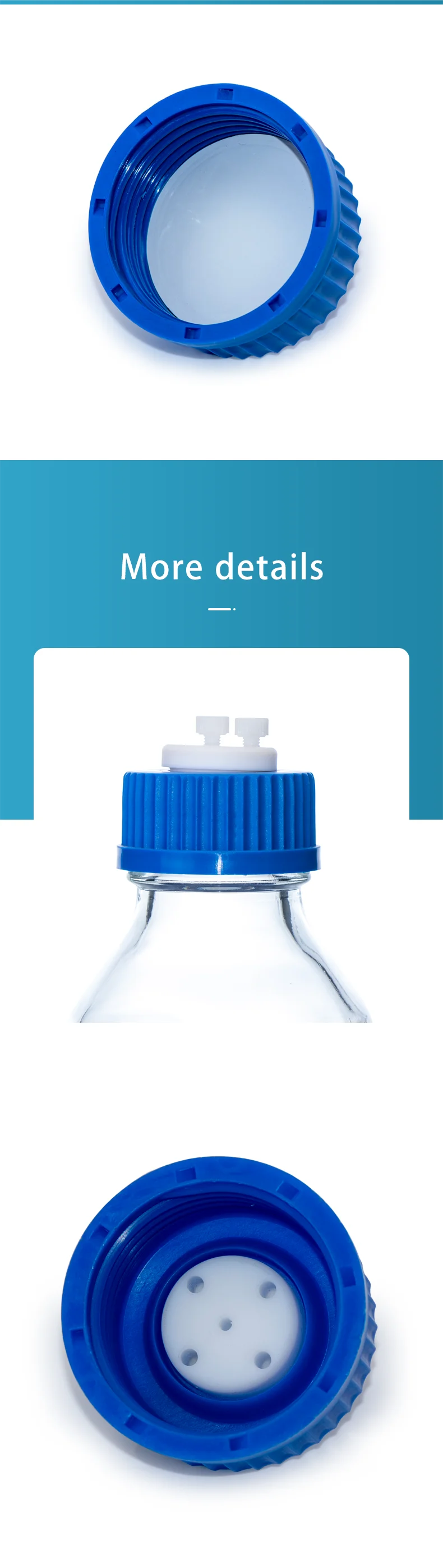 GL45 PTFE Safety Caps for HPLC Mobile Phase Bottles - OEM Available