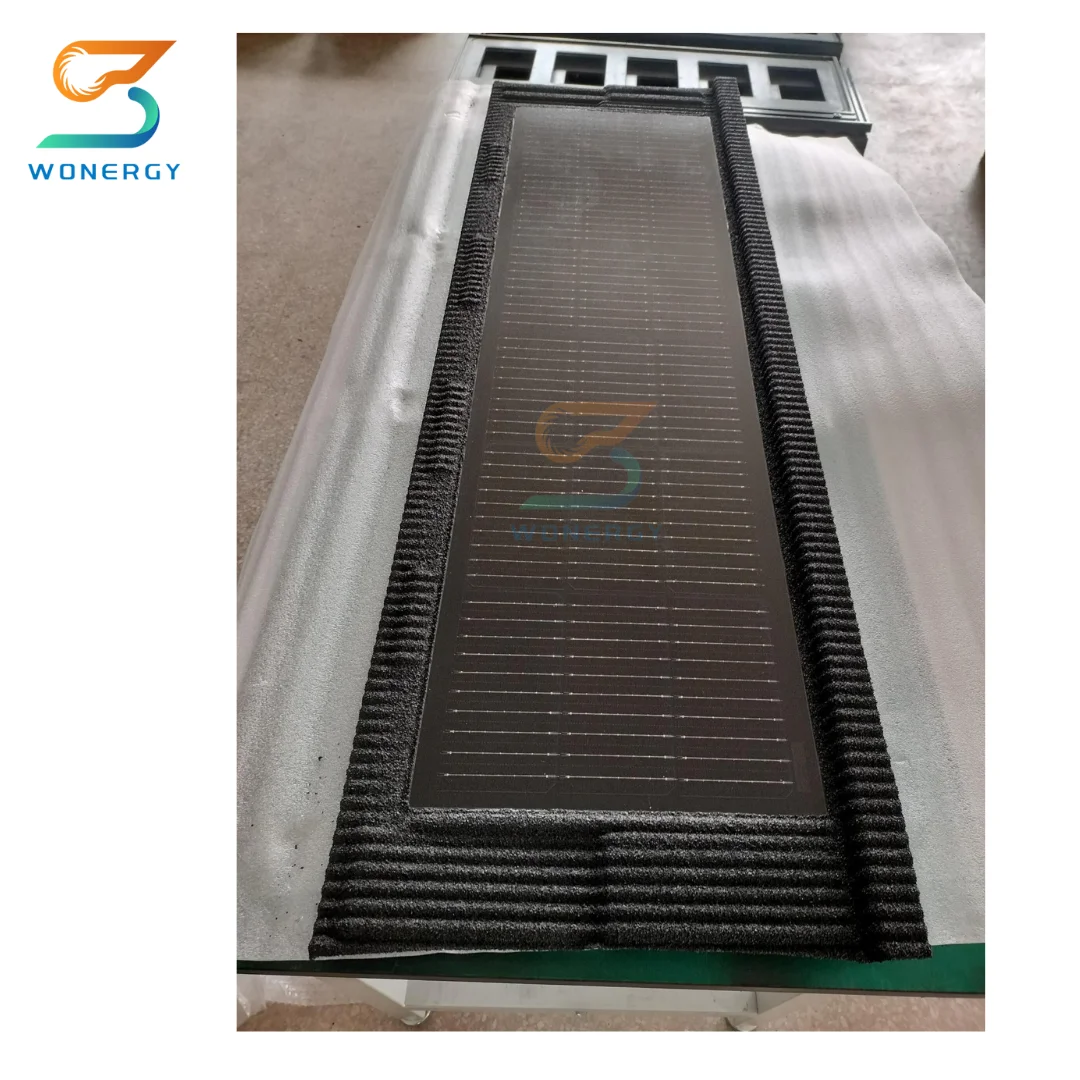 Solar Cell Light Solar Roofing Sheet 90watt Shingle Roof Tiles Black ...