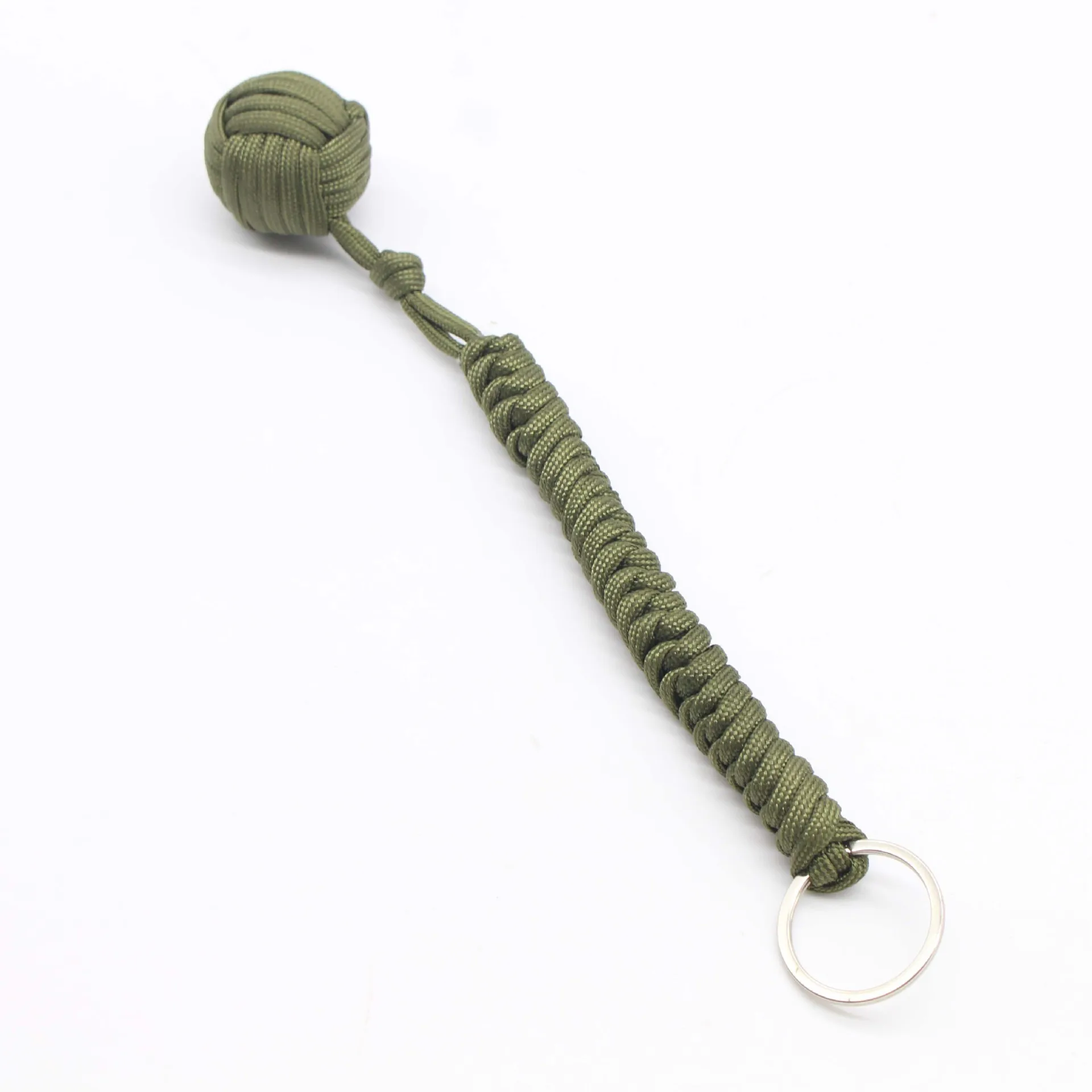 Outdoor Paracord Self Defense Ball Key Chain Steel Ball Monkey Fist ...