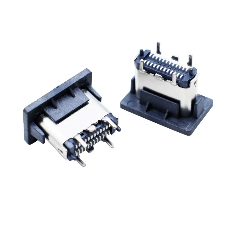 female 16P Type c receptacle with vertical mount 6.6H P/N(104013572)