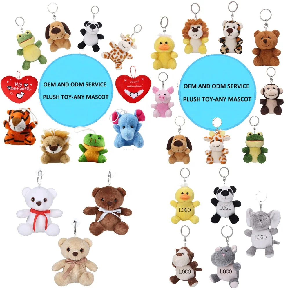 2020 New Various Stuffed Animals Keychain Gifts Custom Logo Stuffed ...