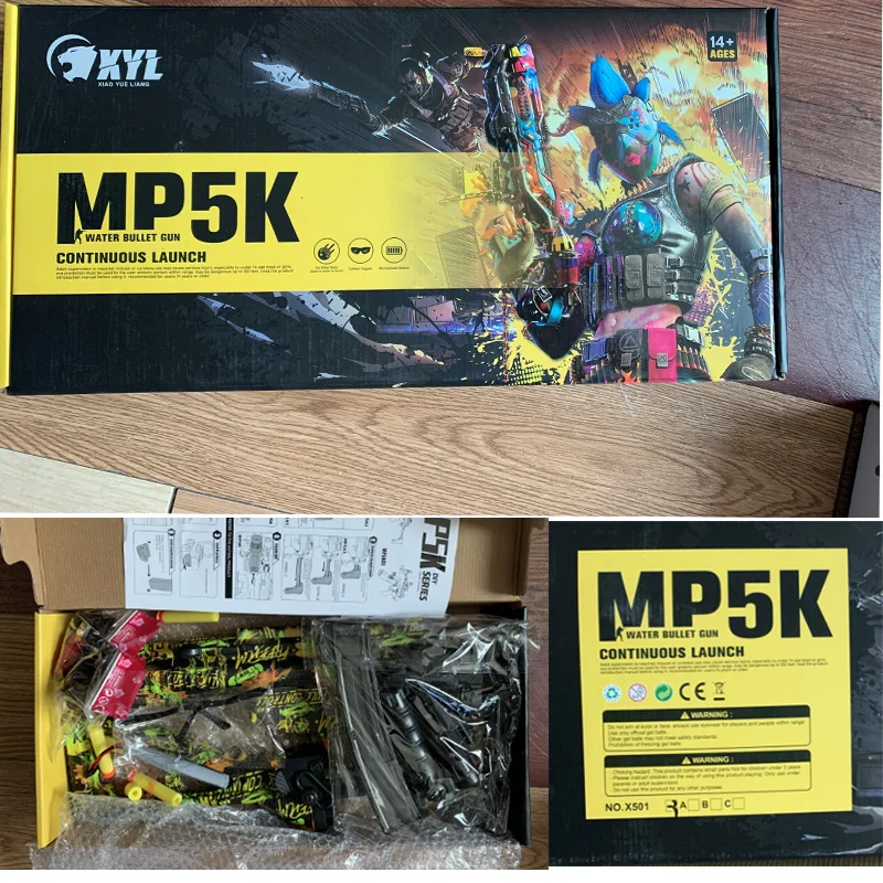 7-8mm Soft Bullet Electric Mp5k Gel Blaster Gun Christmas Gift Mp5 ...