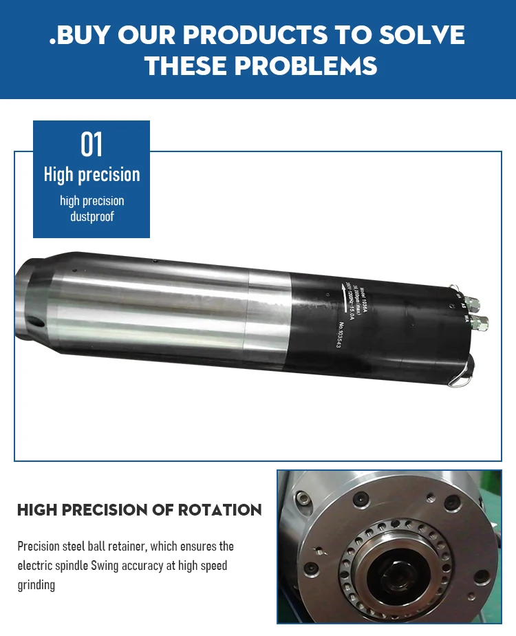 New Design 5.5kw Hsk Electro Spindle For Metal Machining - Buy Spindle ...