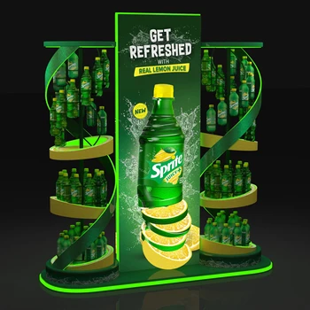 Custom Supermarket Sprite Soft Drink Metal Display Unit - Buy Customied ...