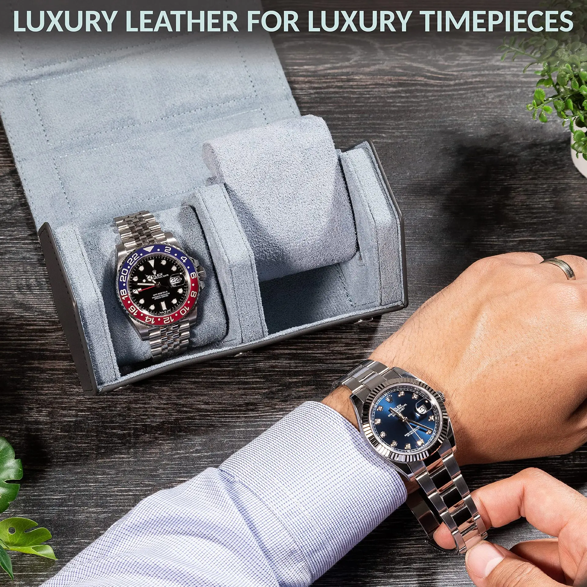 Hexagon Watch Cases Storage 3 Slot Travel Watch Case Wholesale Custom ...