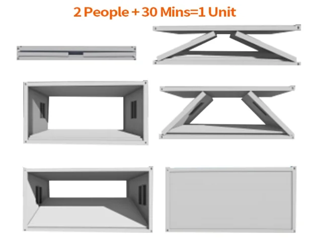 Prefabricated Modular Tiny Home Office Steel Sandwich Panel
