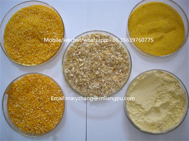 Household 500kg/h Maize Corn Flour Milling Machine Grits Making Machine ...