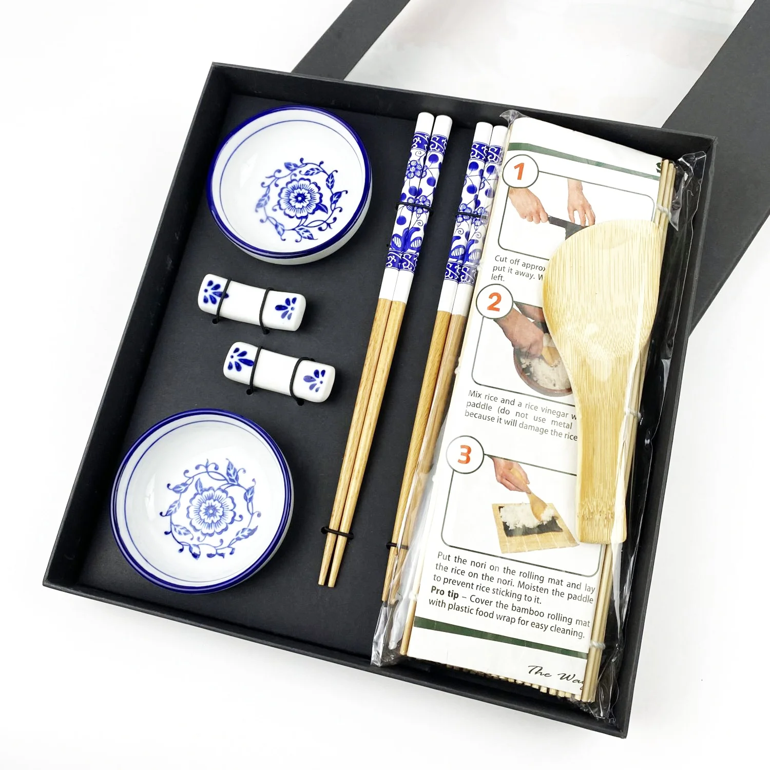 Newly Designed Chinese Customized Plates Chopsticks White And Blue ...