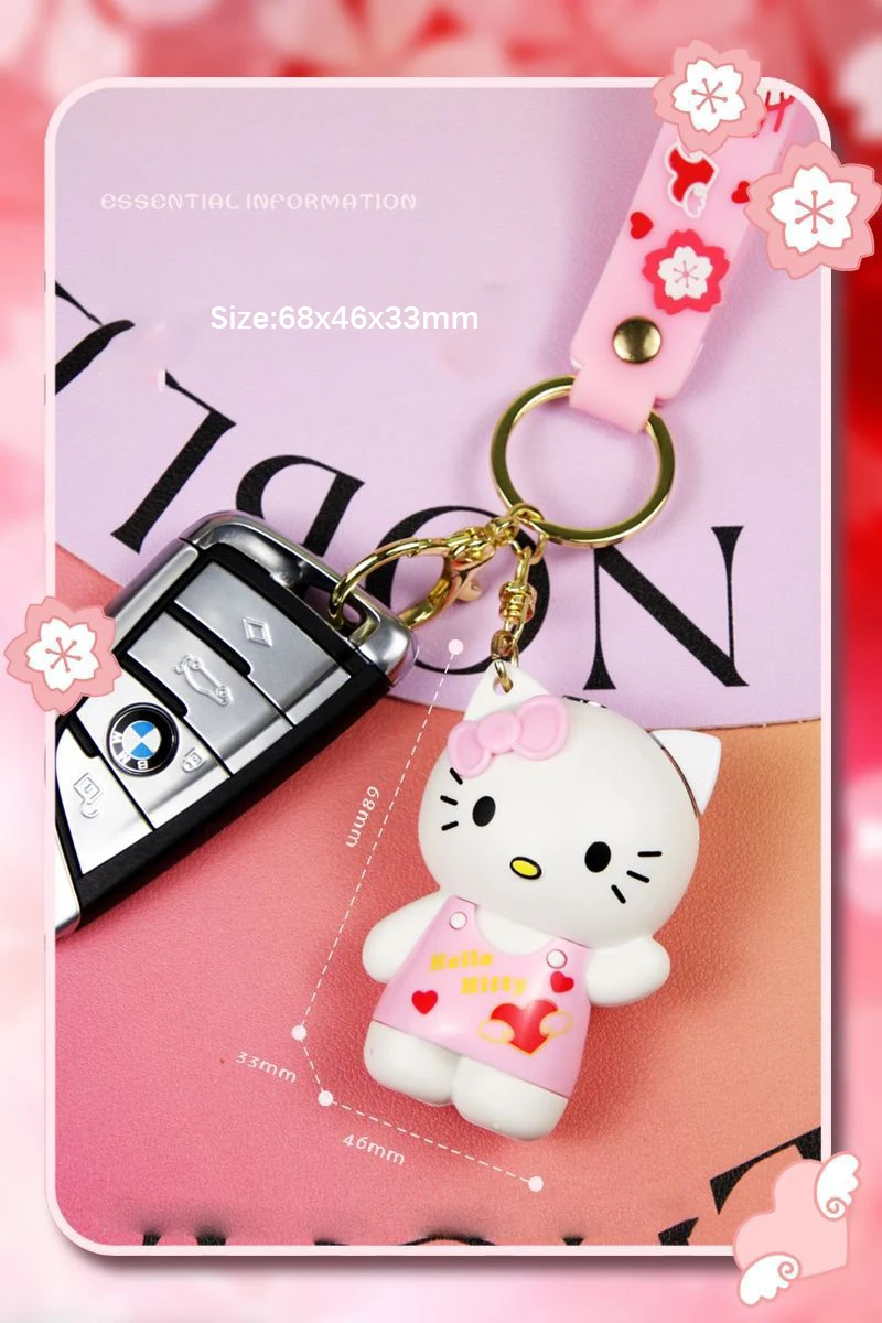 3d Hello Kitty Lighter Cartoon Doll Red Flame Gas Lighter Windproof ...
