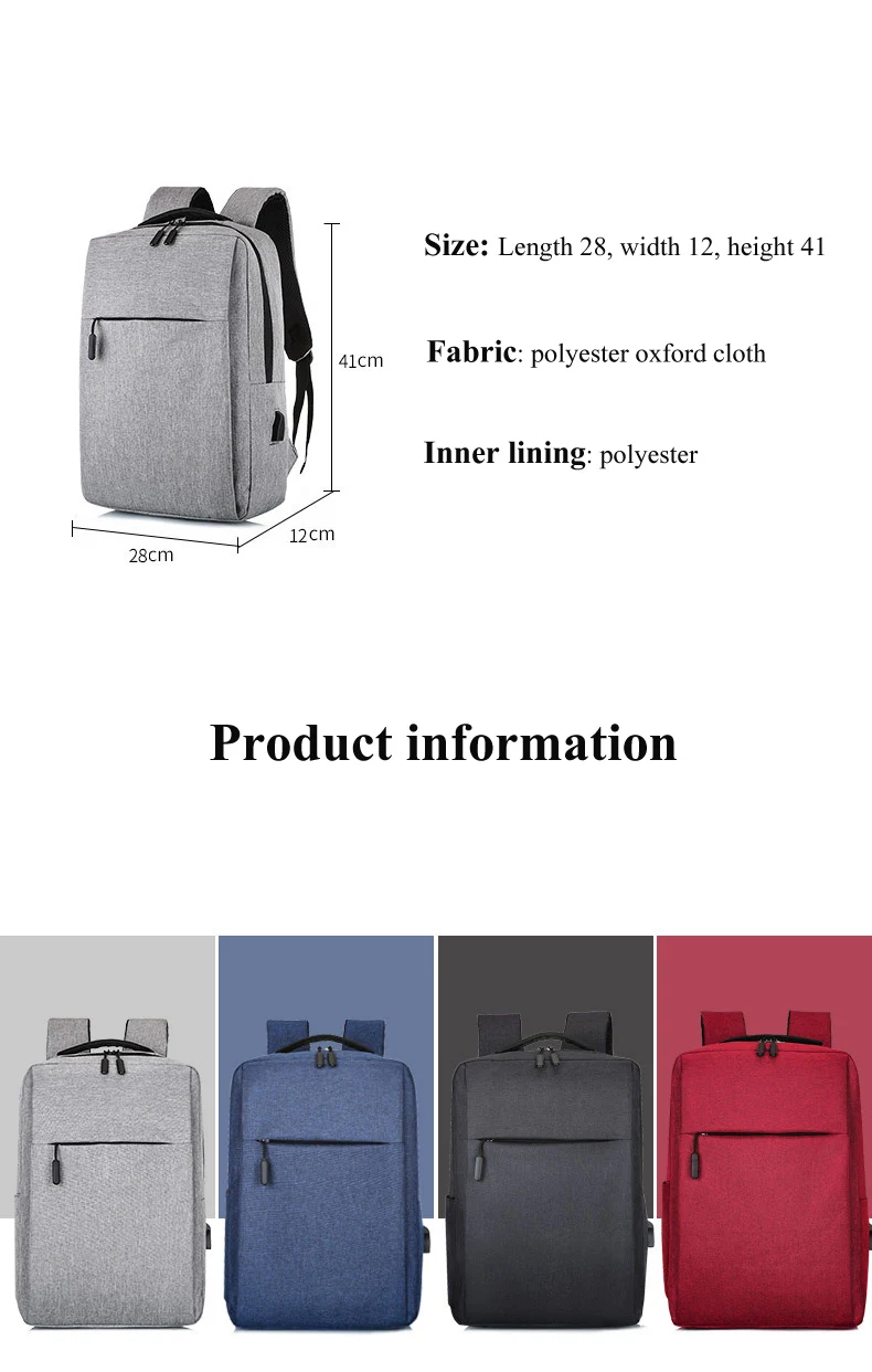 Backpack Usb Rechargeable Bag Large Capacity Leisure Casual Sports ...