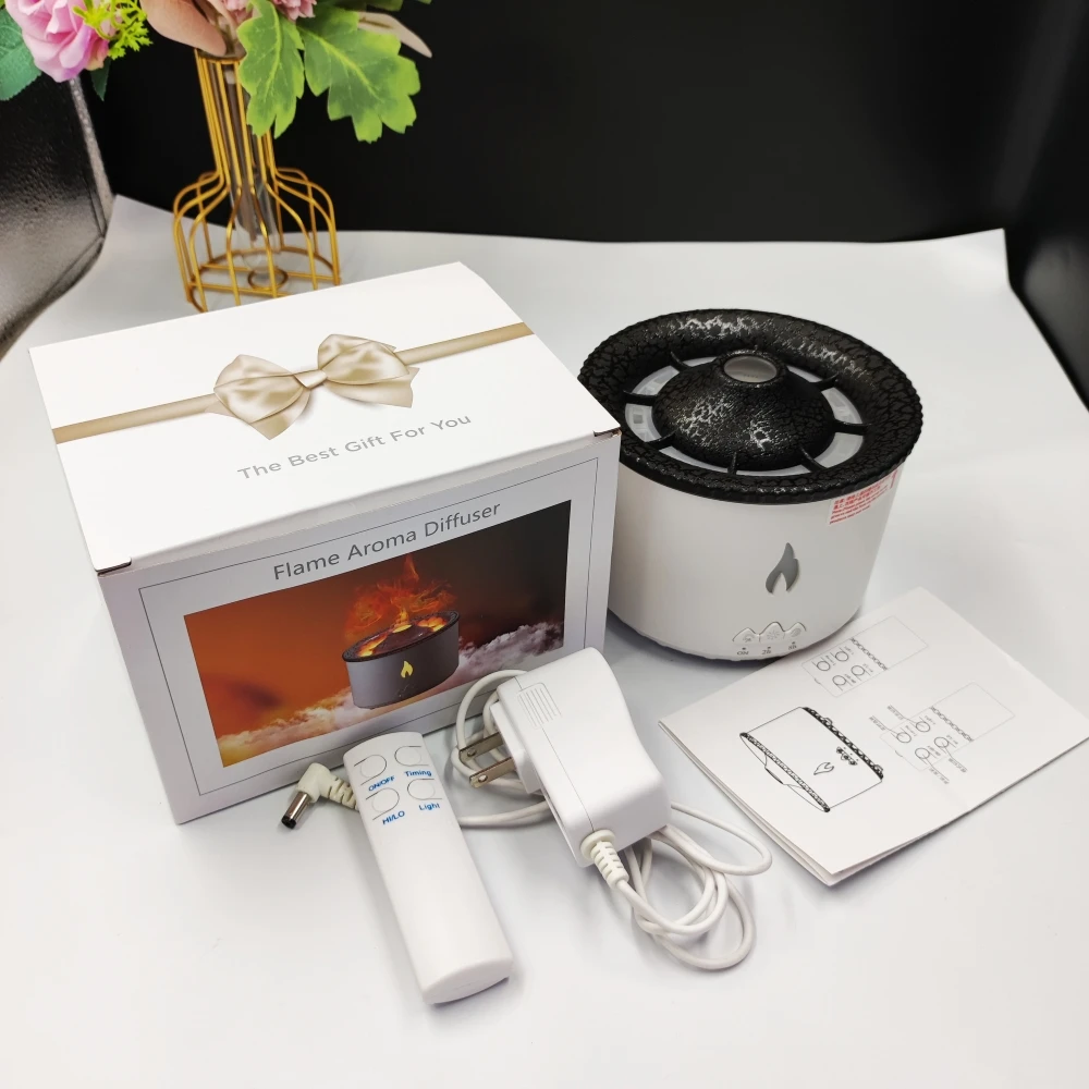 Volcano 3d Flame Ultrasonic Aroma Diffuser 360ml Volcano Jellyfish ...
