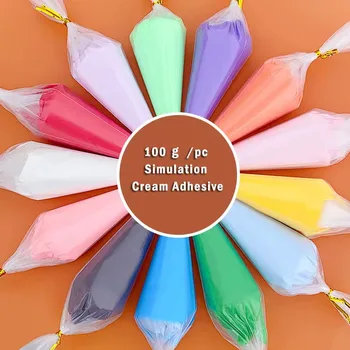 Wholesale 100g/pc Simulation Cream Glue Colorful Cream Adhesive For Diy ...