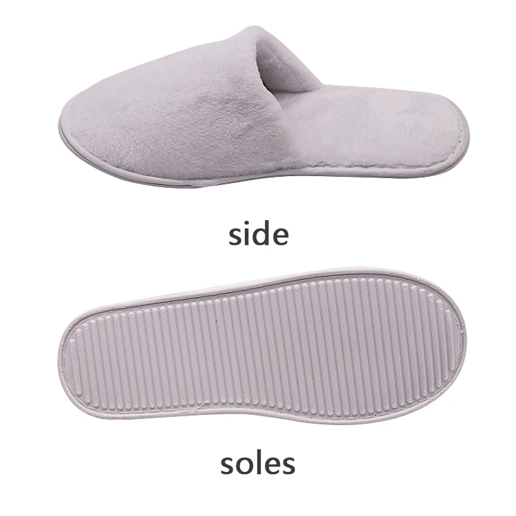 Ug Thick Velvet Disposable Custom Hotel Slippers Luxury Non-slip Sole ...