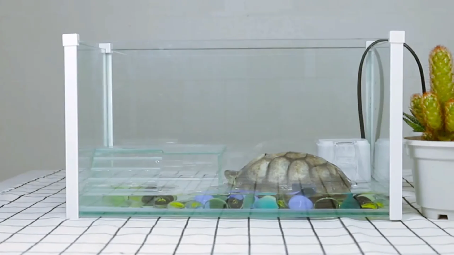 Aquarium Sunsun 3-in-1 Waterfall Filter En-02 For Low Water Turtle ...