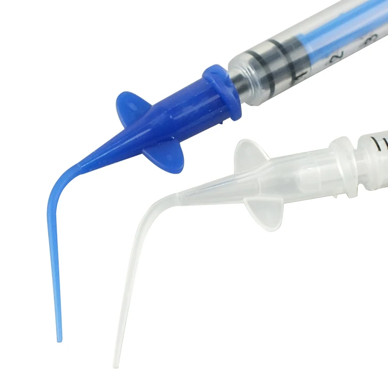 Plastic Curved Needle Disposable Root Filling Tips Dental Supply