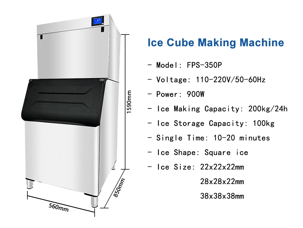 Ice Maker Machines Commercial 200kg Automatic Ice Block Making Machine ...