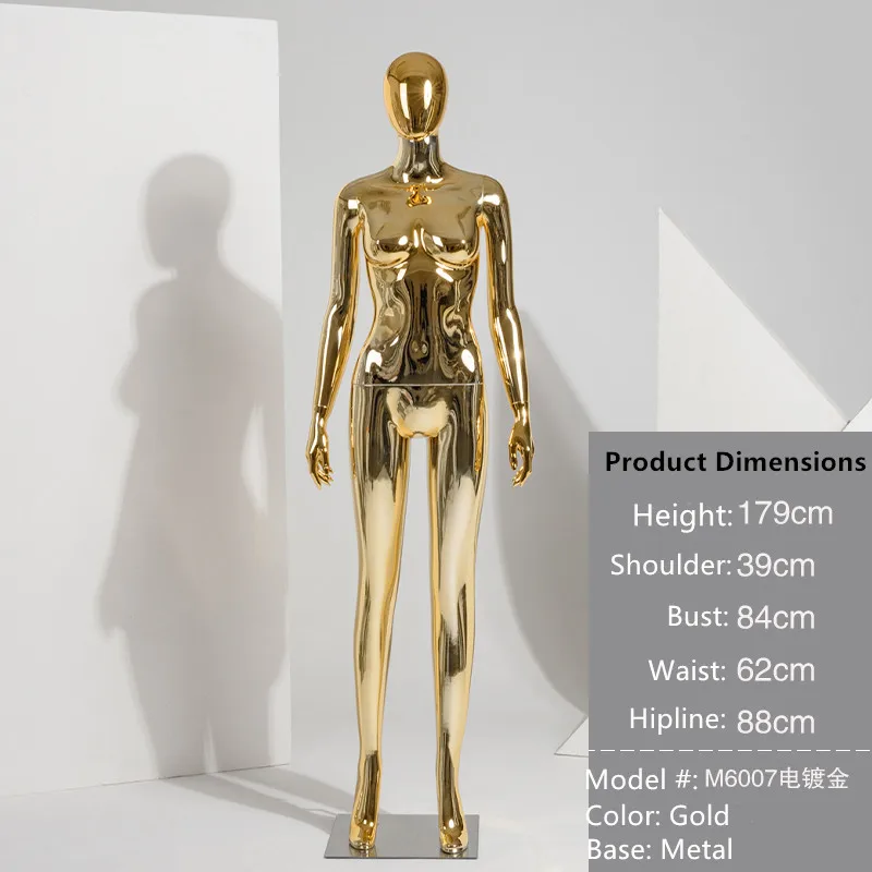 Factory Direct Commercial Luxury Gold Full Body Female Mannequins ...