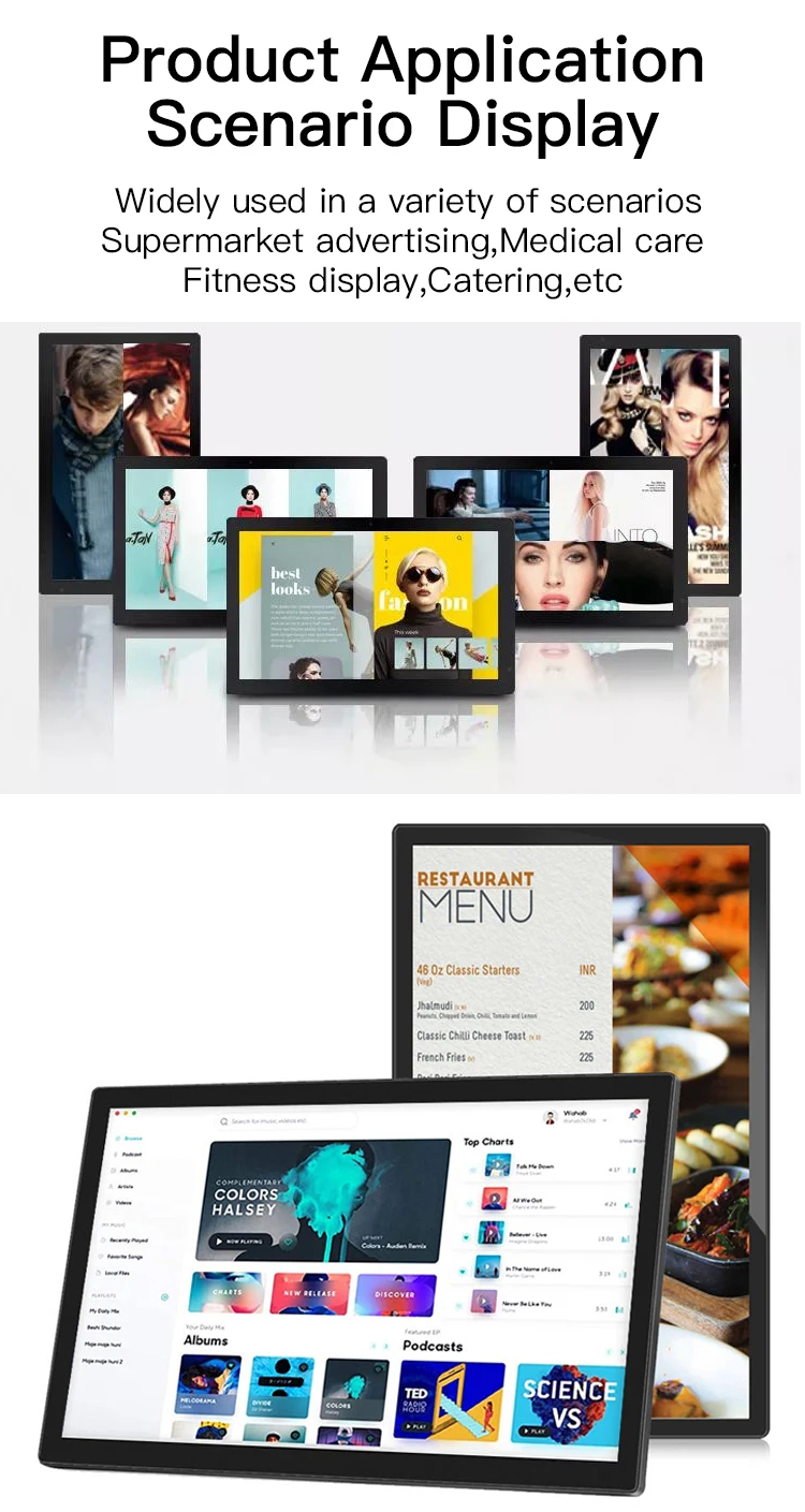 24 Inch Quad Core Digital Signage Advertising Android Tablet 24 Inch ...